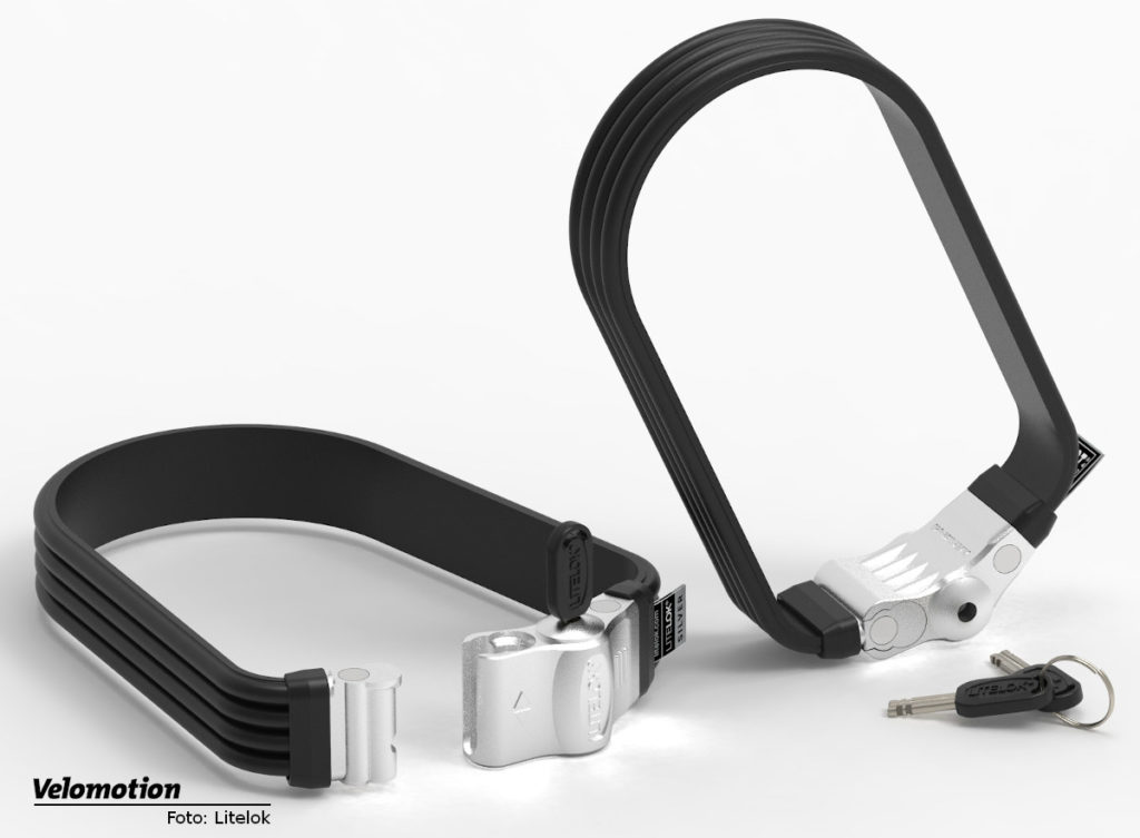 Flexible lock in U-lock format Litelok Flexi U-Lock - Velomotion