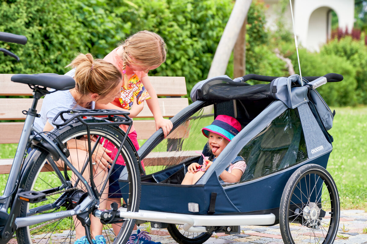 Croozer Kid Vaaya 2 child trailer tested - bike trailer tests Velomotion
